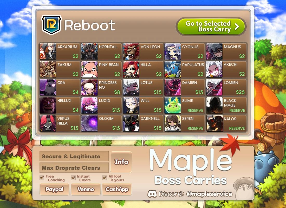 MapleStory Boss Carries - MapleStory Boss Carries