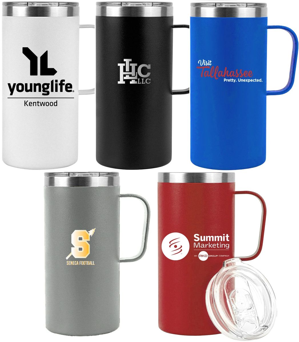 FY-221203 Lakeshore 20 oz. Stainless Steel Vacuum Travel Mug with Handle