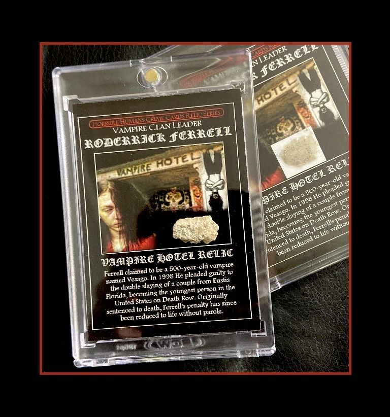 Vampire Hotel Relic Card In Collector’s Case COA/Details On Back