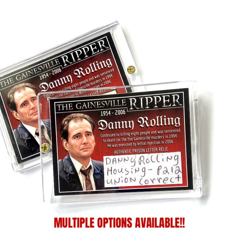 Danny Rolling “Gainesville Ripper” PREMIUM CHOICE Prison Letter Relic ...