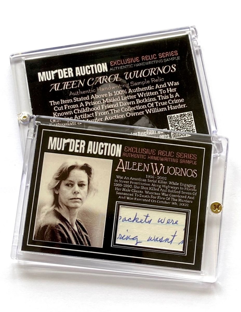 Aileen Wuornos Authentic Handwriting Sample Relic MURDER AUCTION EXCLUSIVE