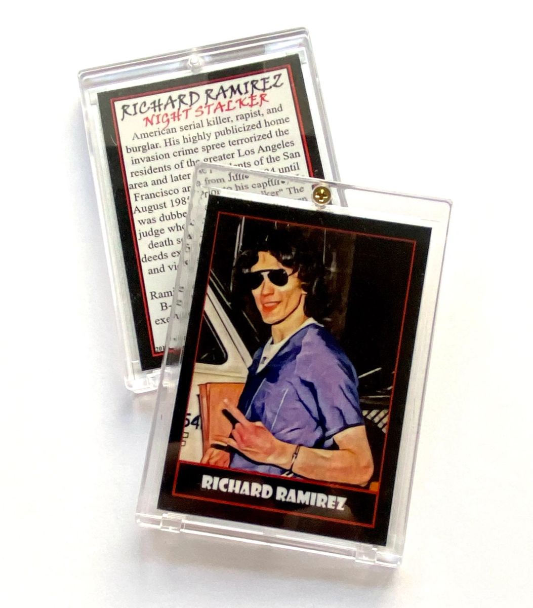 Richard Ramirez “Night Stalker” True Crime Trading Card In Collector’s Case