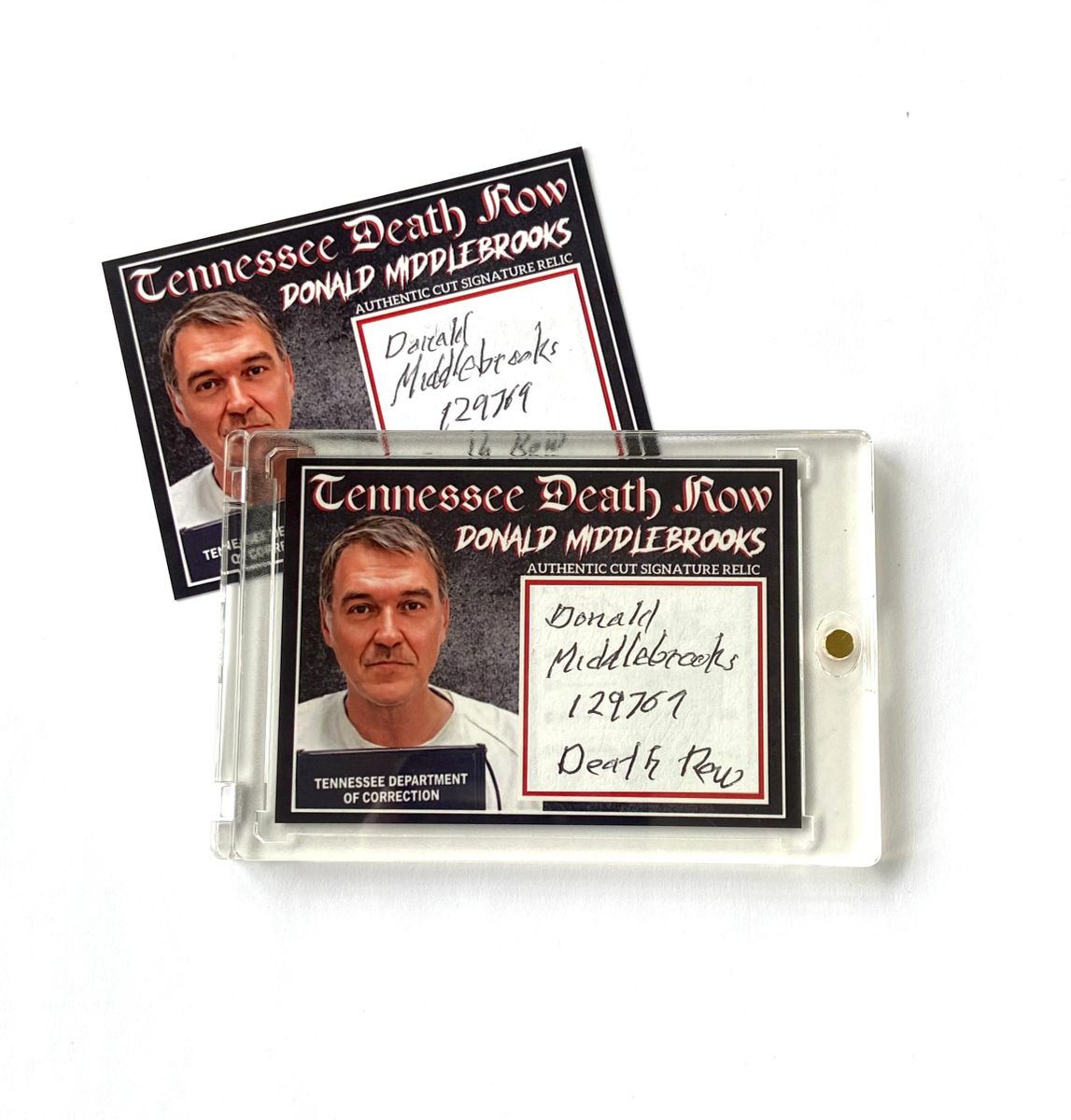Donald Middlebrooks TN Death Row Authentic Cut Signature Relic Card In ...