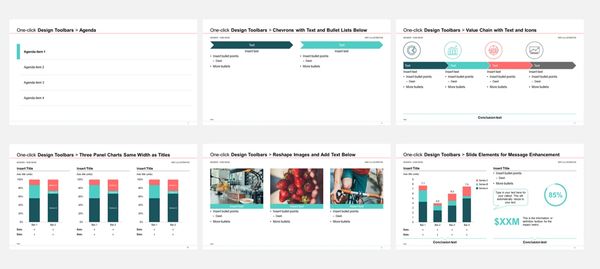 One-click slide design tools