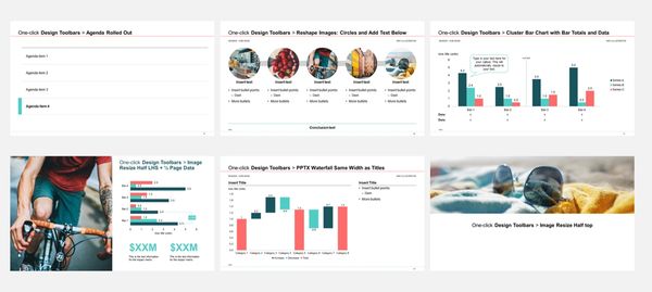 One-click slide design tools