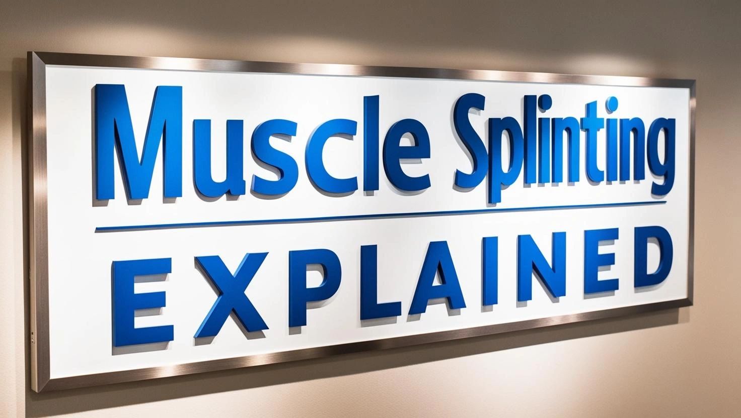 UNDERSTANDING MUSCLE SPLINTING