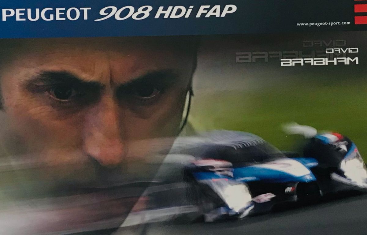 David Brabham Peugeot Sport 908 HDI FAP Le Mans 2009 Driver Post card