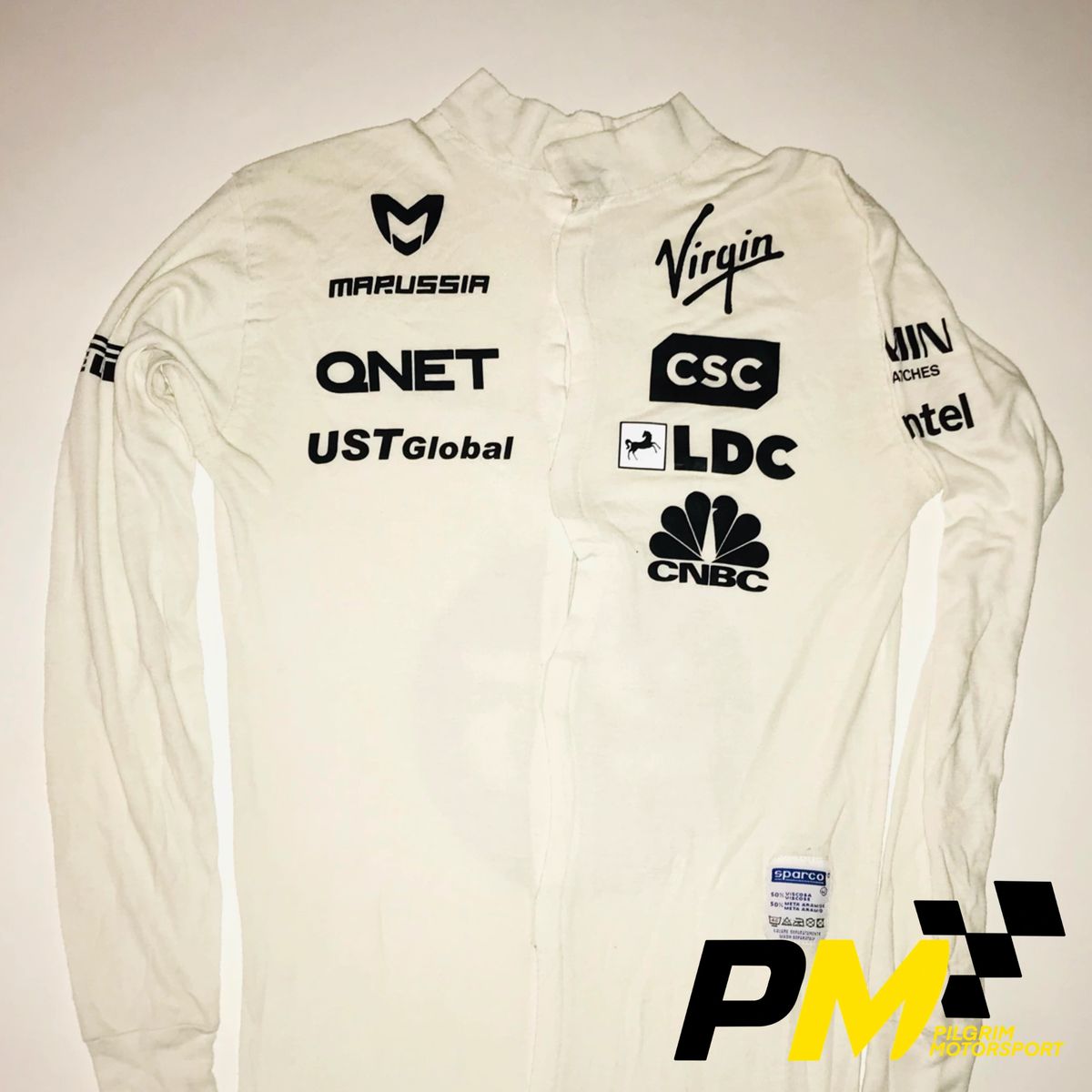 Jerome d'Ambrosio Race Used Marussia Virgin Formula One Team Nomex 2011