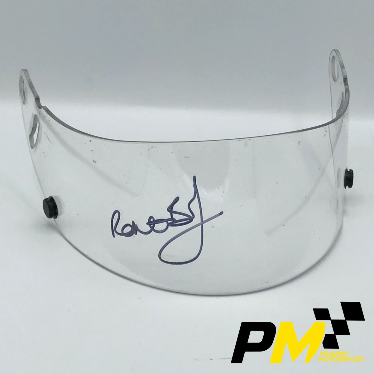 Rob Barff Race Used Han Signed Visor