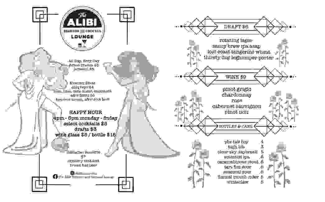 Cocktails | The Alibi Bourbon & Cocktail Lounge