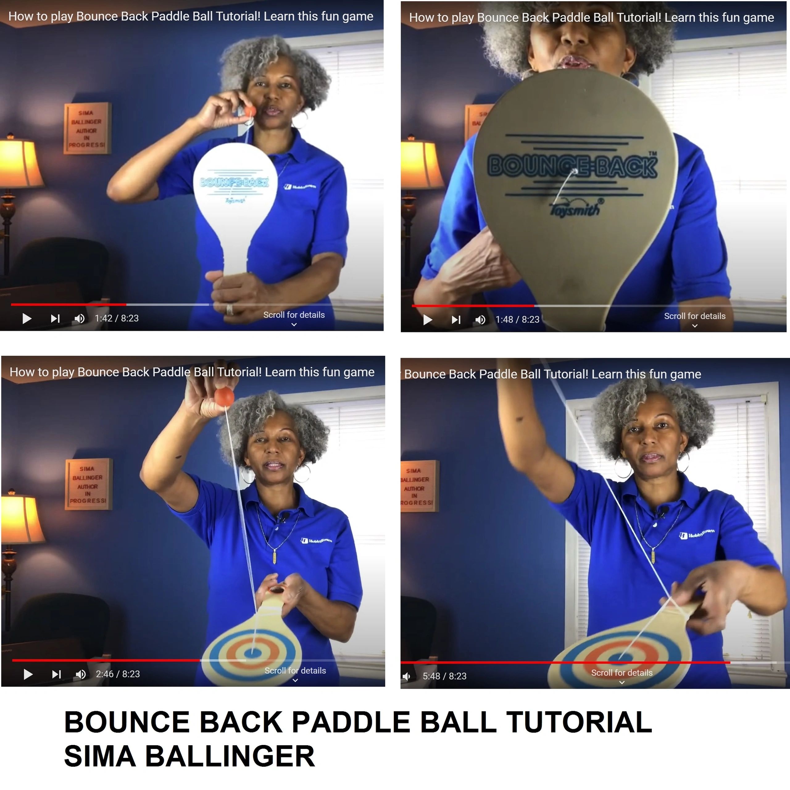 EXCELLENT TUTORIAL BOLO BAT BOUNCE BACK PADDLEBALL SIMA BALLINGER