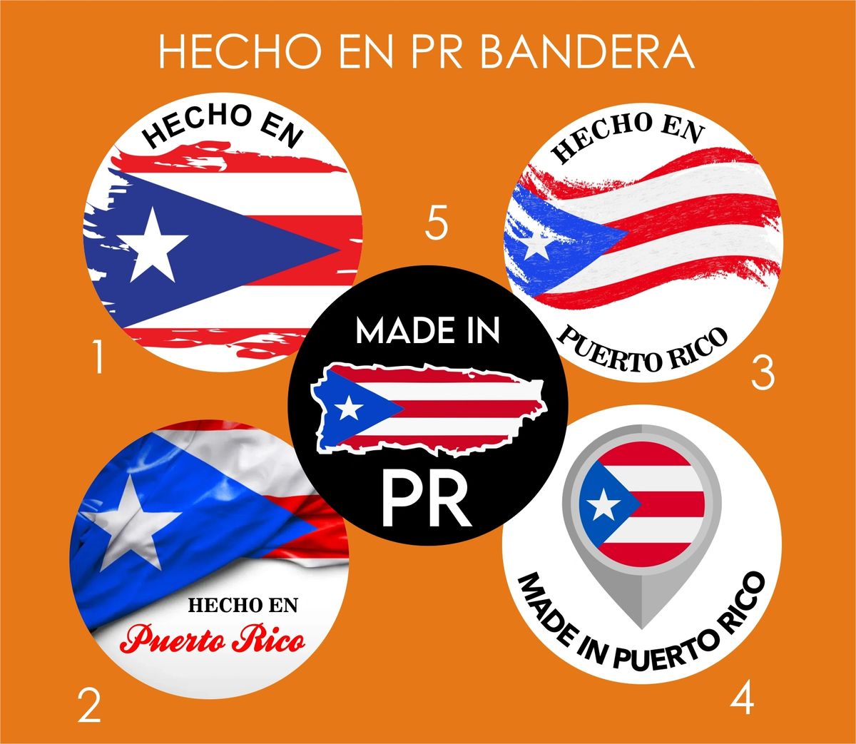 Made in Puerto Rico Stickers