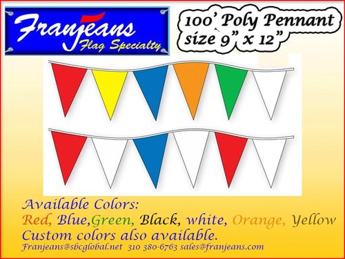 Fringe Streamers - Poly Pennants | Franjeans Flags Specialty