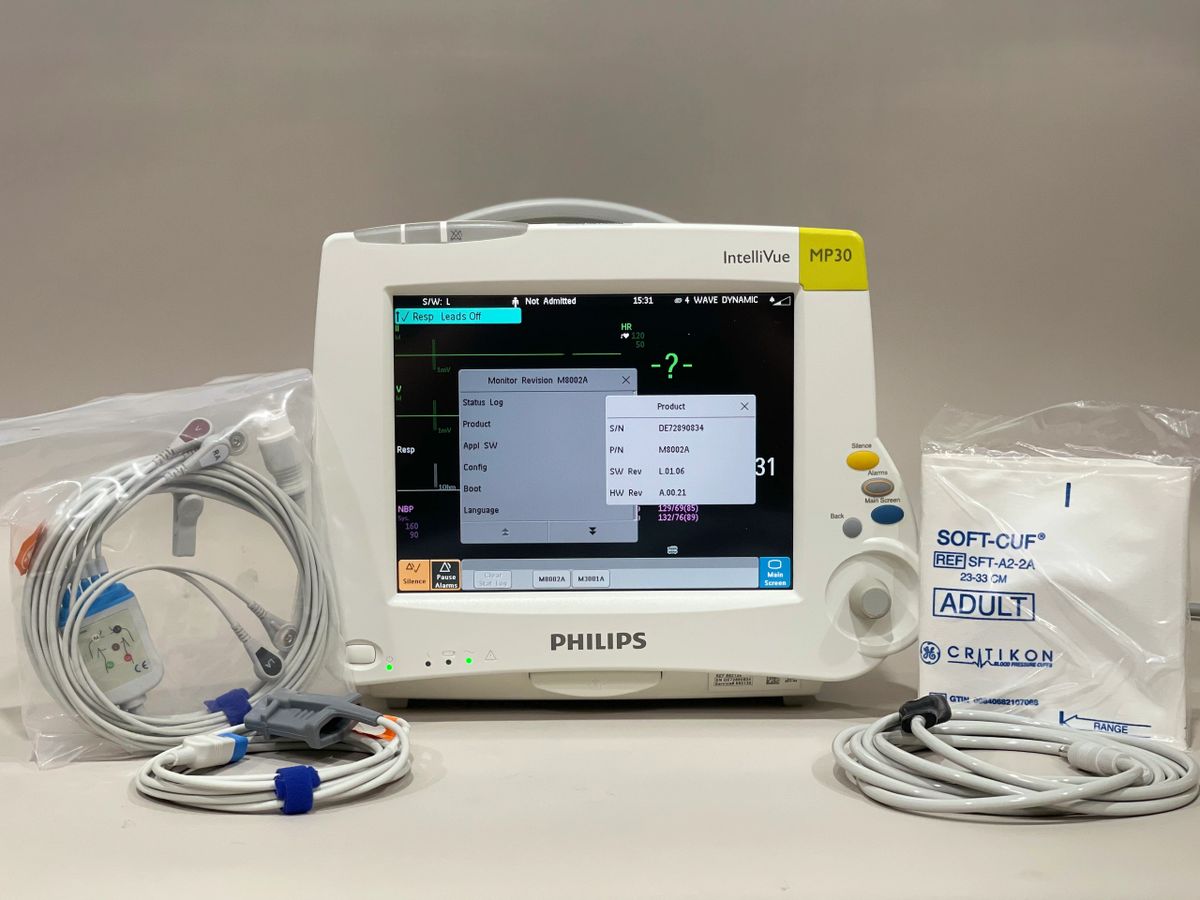 PHILIPS INTELLIVUE MP30 M8002A TOUCH SCREEN MONITOR WITH M3001A MODULE