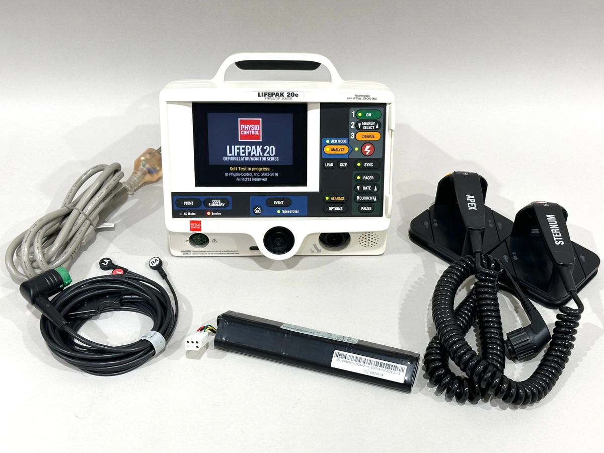 Physio Control LifePak 20E Monitor With Hard Paddles, ECG 3-Leads ...