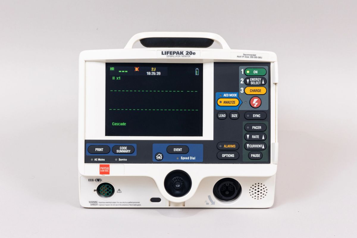 Physio Control LifePak 20E Monitor With ECG, Pacing, AED, Printer
