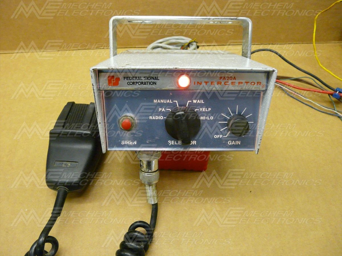 Federal Signal PA-20A Series 2E, Electronic Siren. Working!