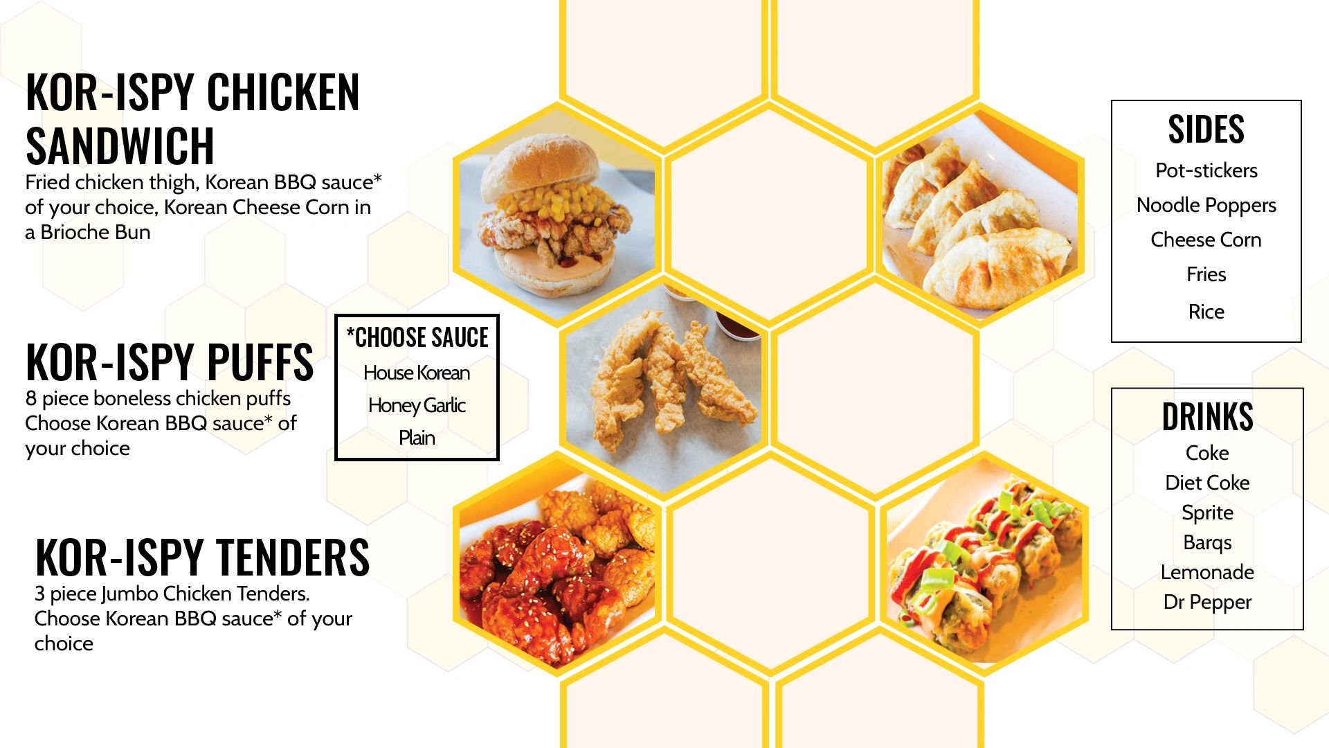 Menu - Bumblebees KBBQ