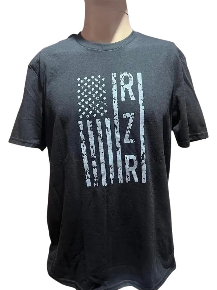 RZR Flag t-shirt Black with Gray Print