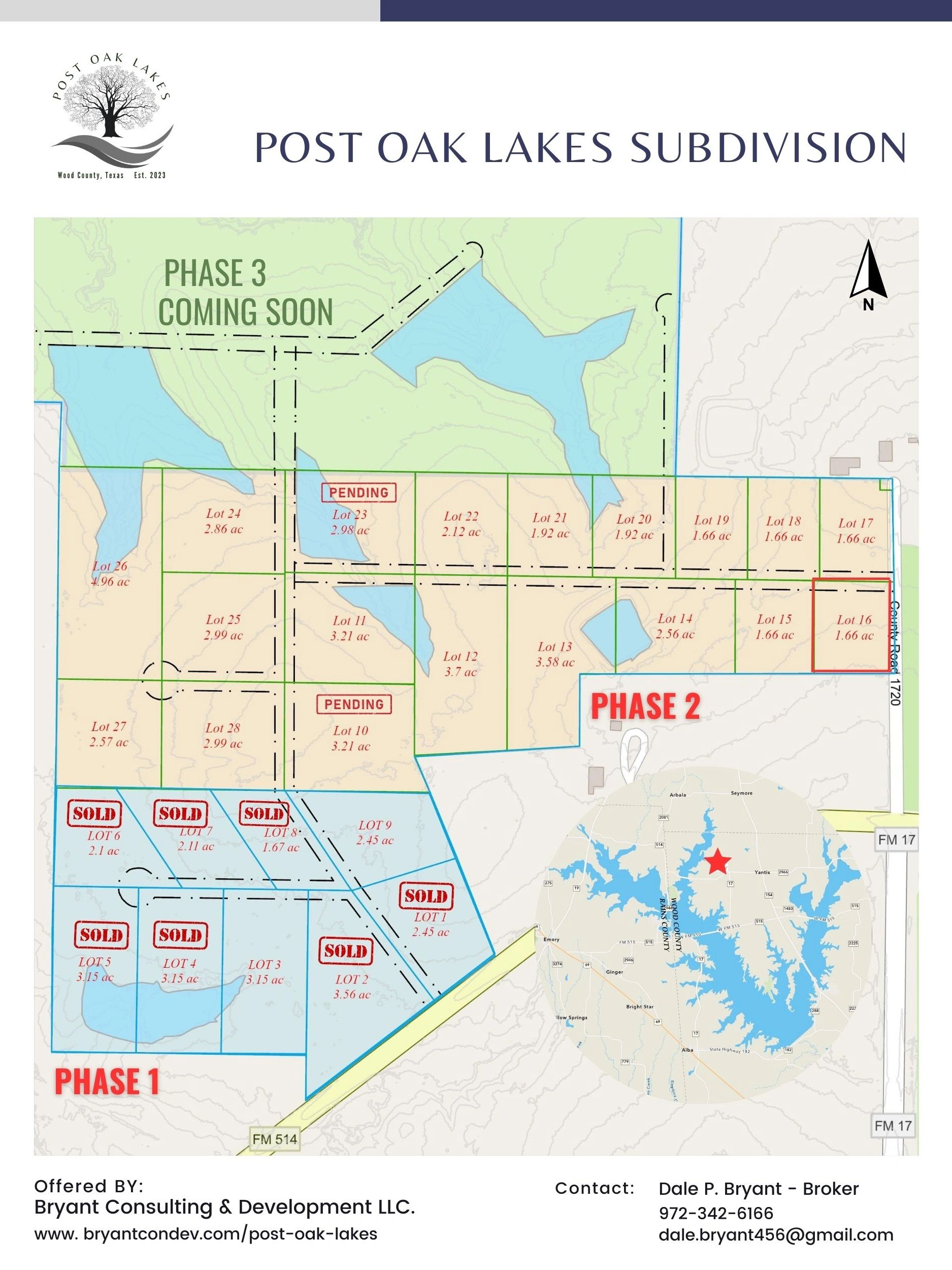 Bryant Consulting & Development - Post Oak Lakes Subdivision, Contract ...