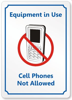 Equipment in Use Sign