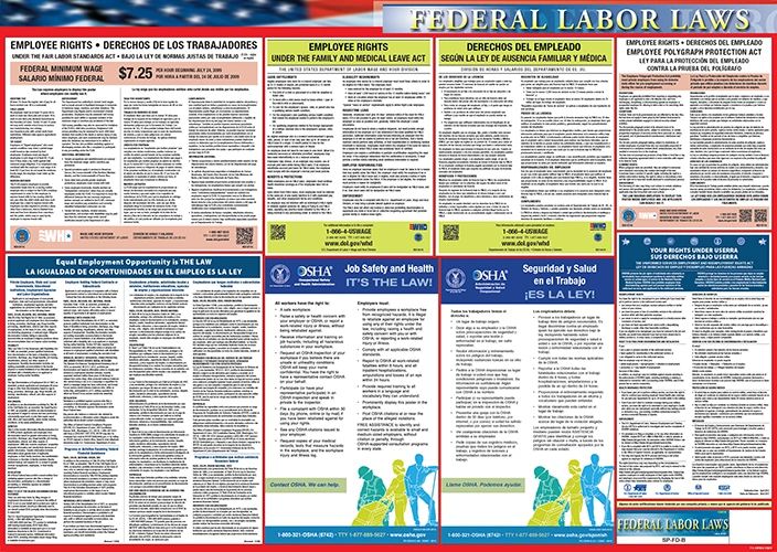 Federal Labor Law Poster - Bilingual