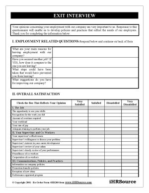 Exit Interview Form - Download