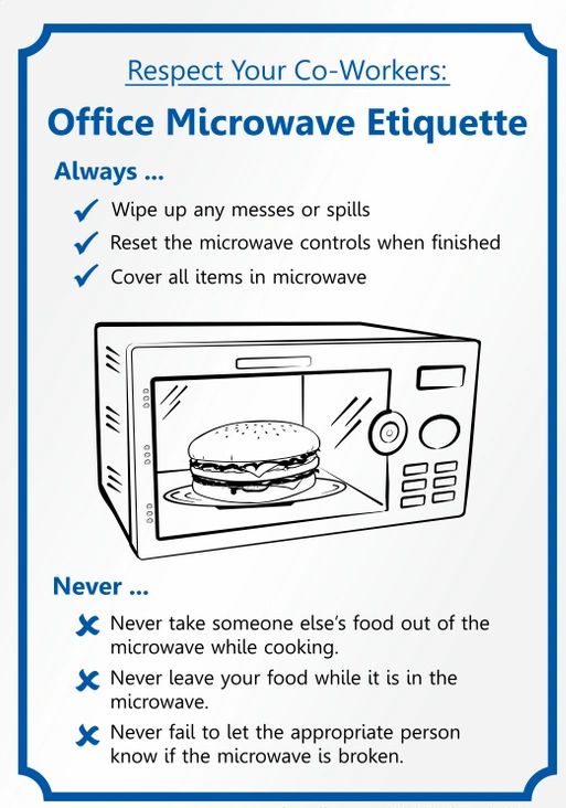 Office Microwave Etiquette Sign