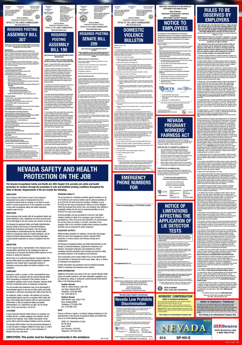Nevada State Labor Law Poster