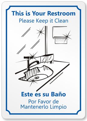 This is Your Restroom Sign- Bilingual