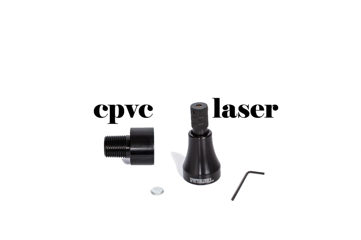 2 Piece Accessory Set for Spotter Level; Laser Attachment & CPVC Adapter