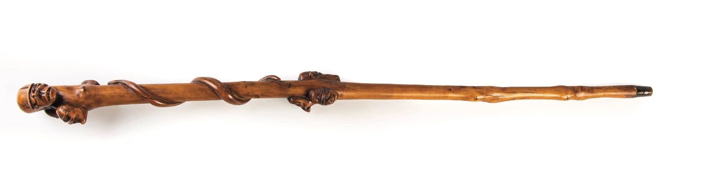 ALEISTER CROWLEY'S 7 HEADED DEMON STICK.