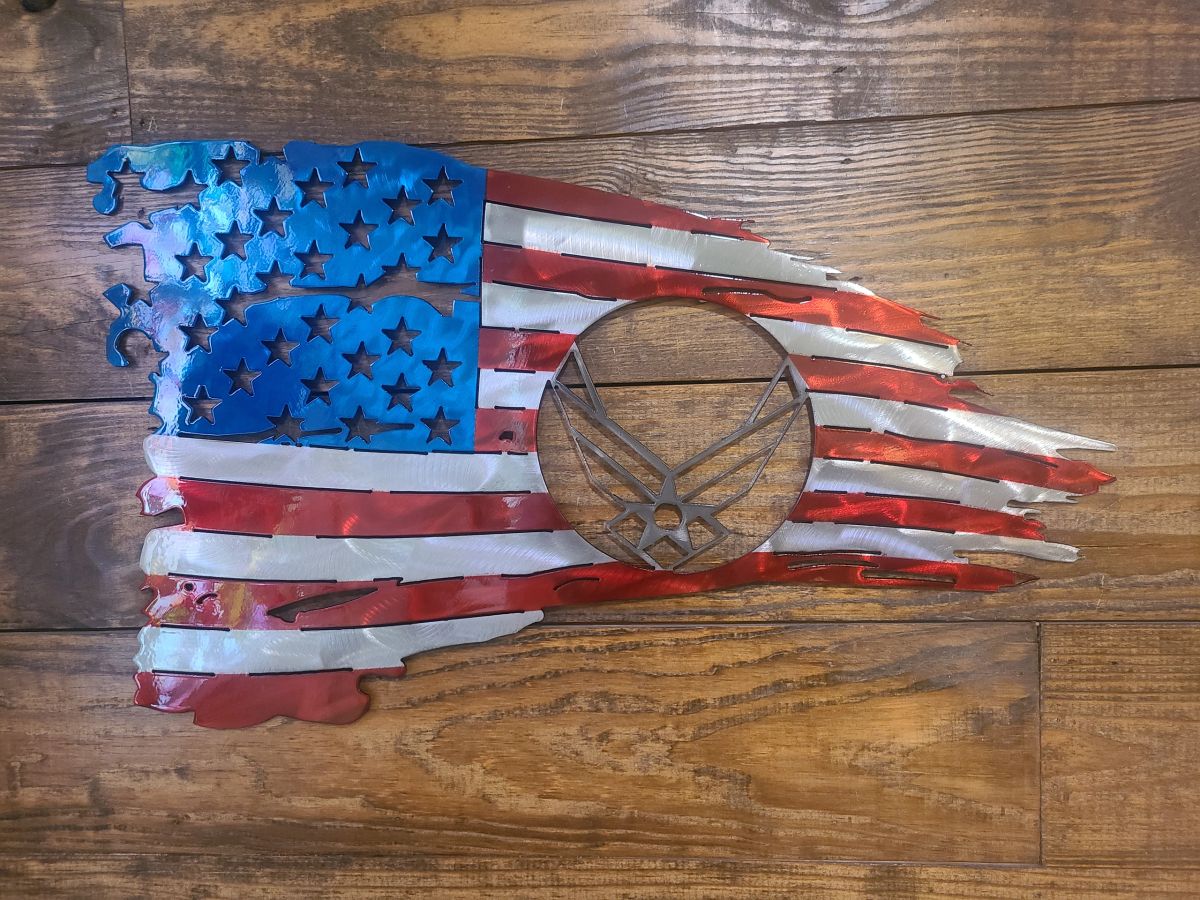 Air Force Battle Flag, American Metal Battle Flag, Air Force, Metal ...