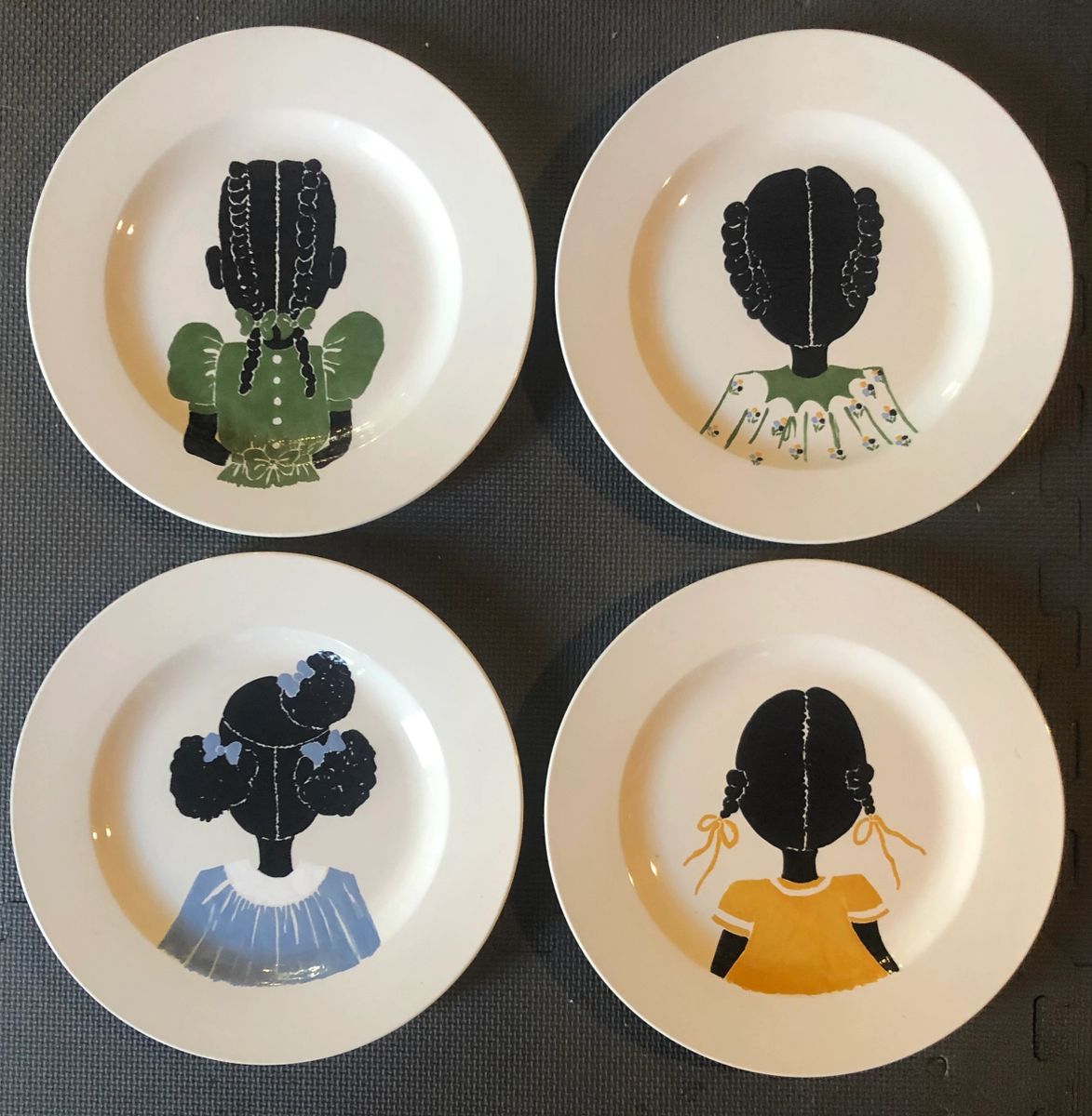 Series II "The Little Colored Girls "10 inch plates (set of 4)