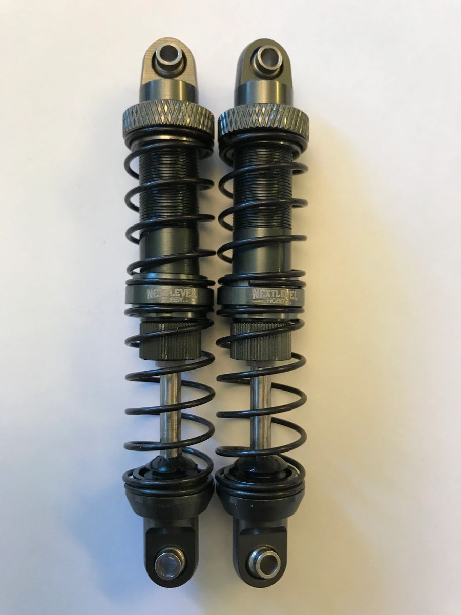 NL Double Spring Shocks (2) Titanium 80mm