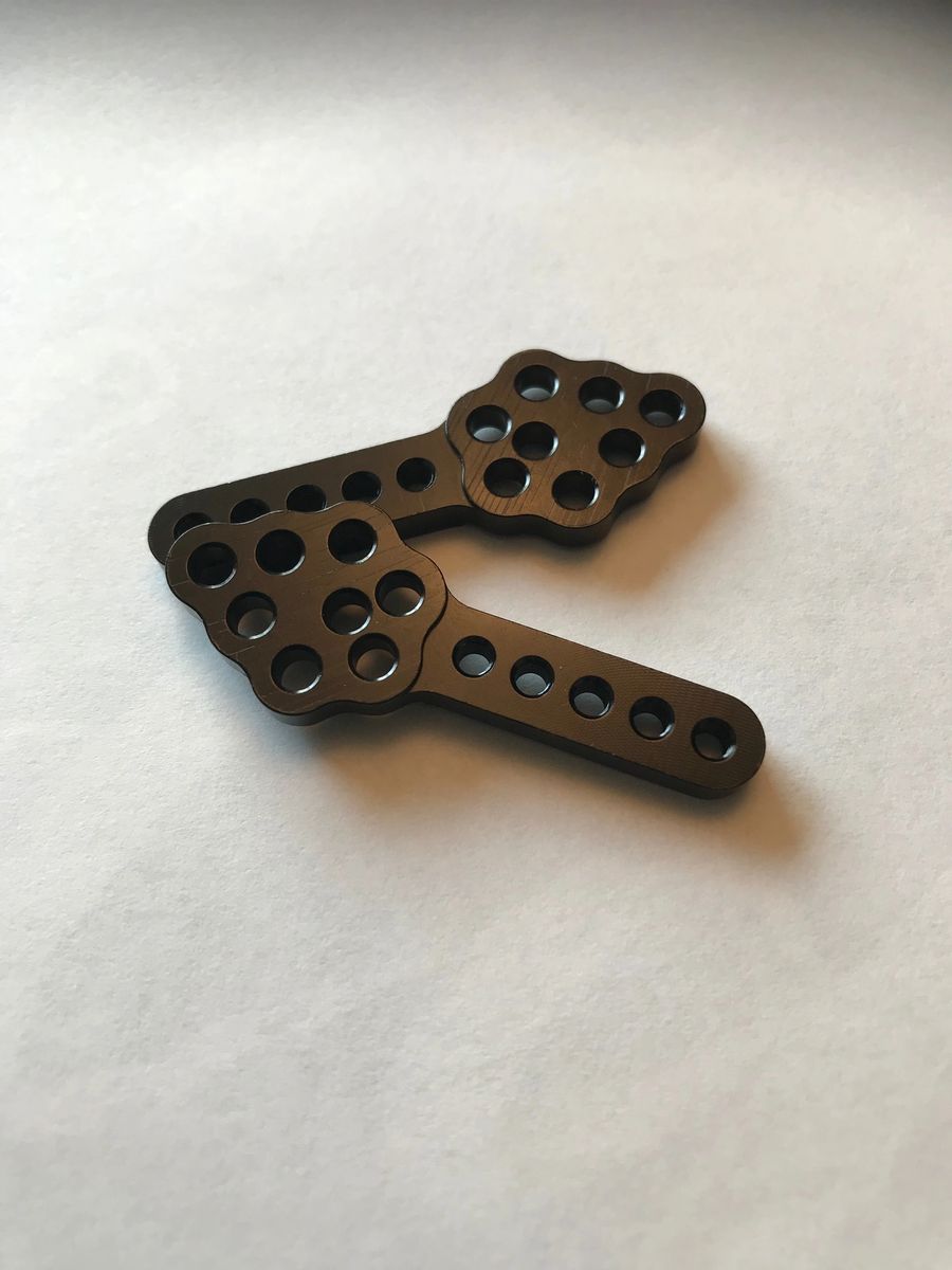 Aluminum Shock Keys 2pc Black