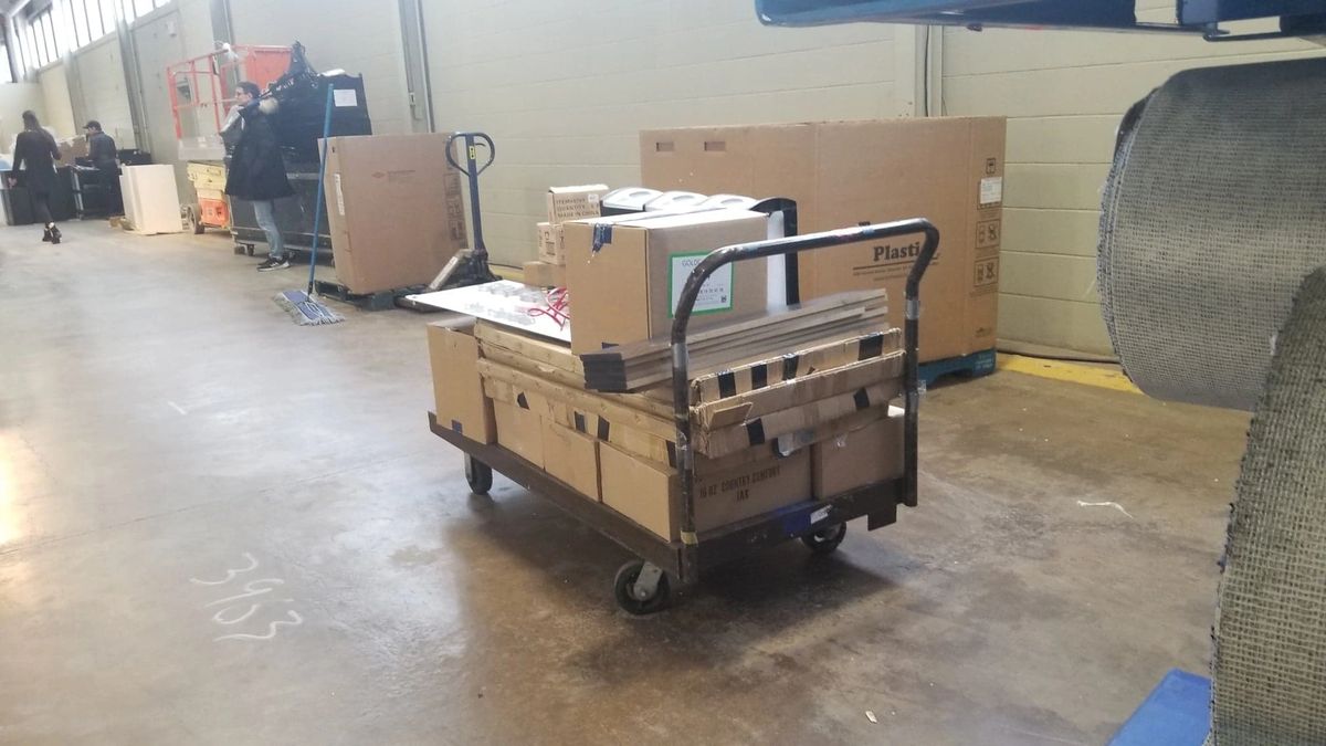 Heavy Duty Metal Push Cart