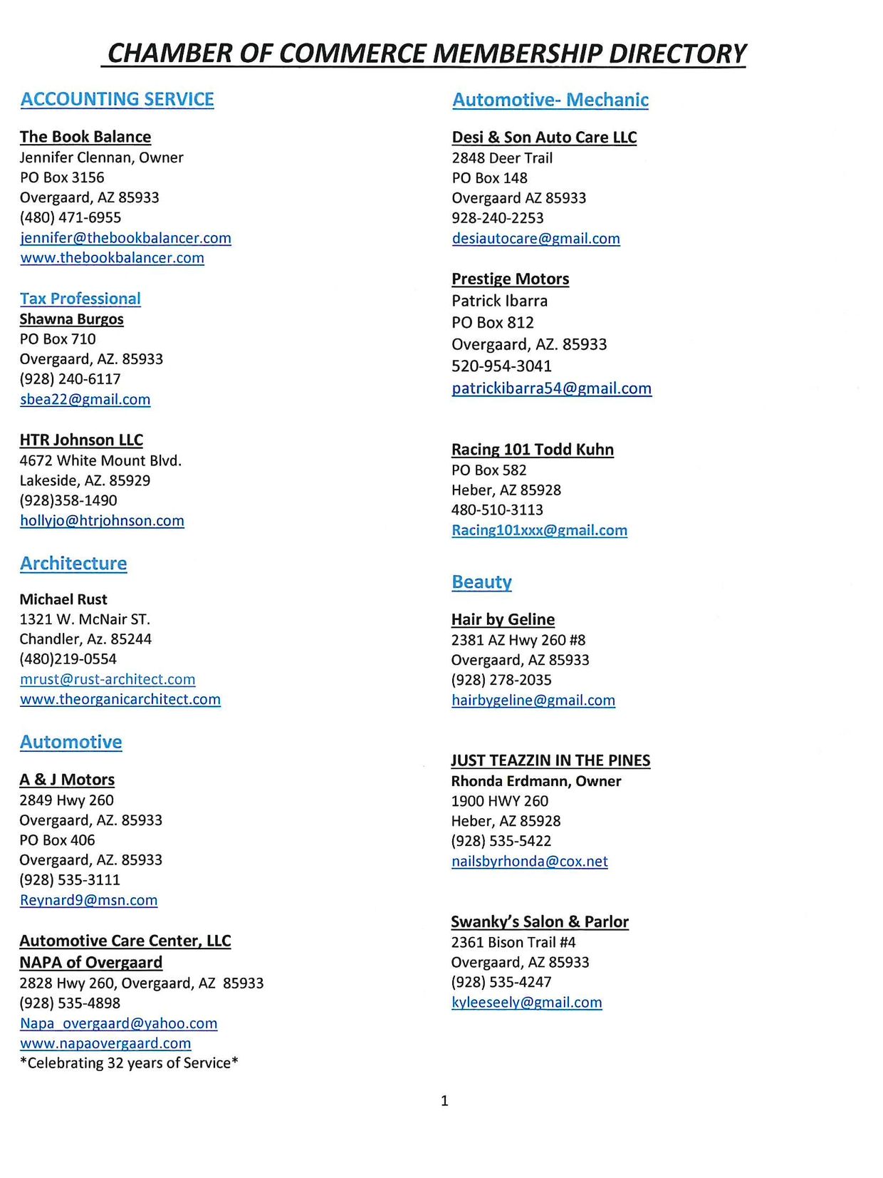 Membership Directory