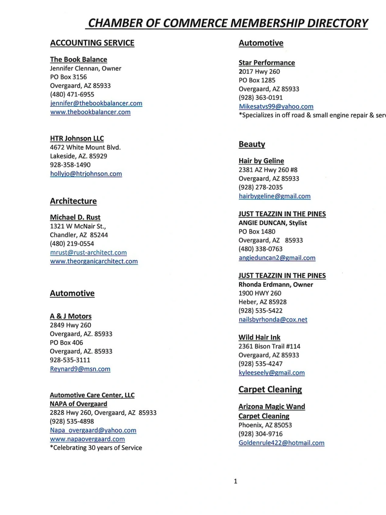 Membership Directory