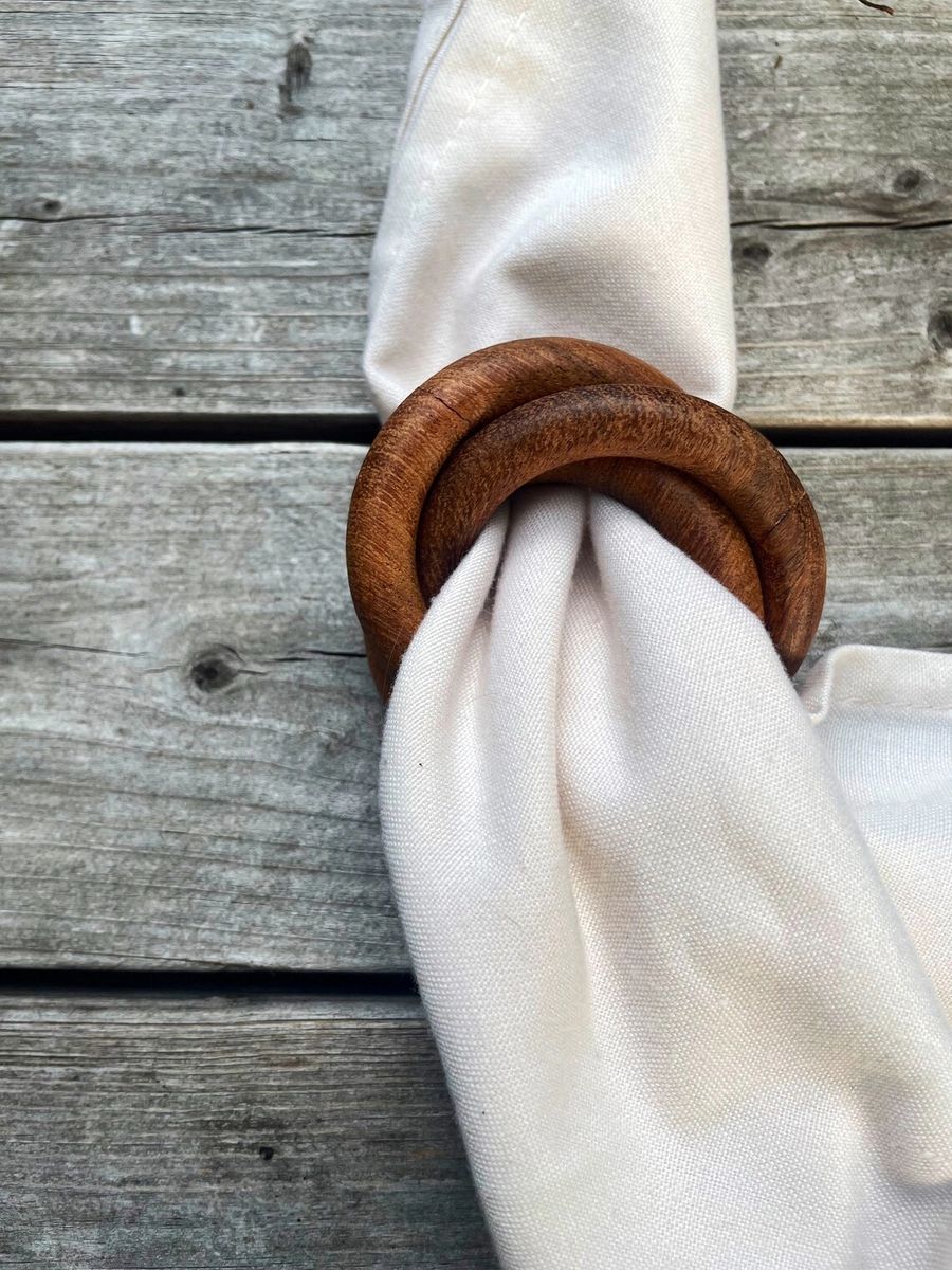 Handmade Wooden Knotted Napkin Rings 100 Pieces