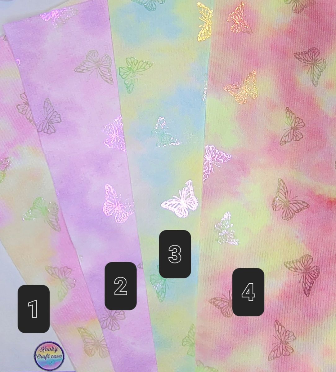 Ombre butterfly fabric