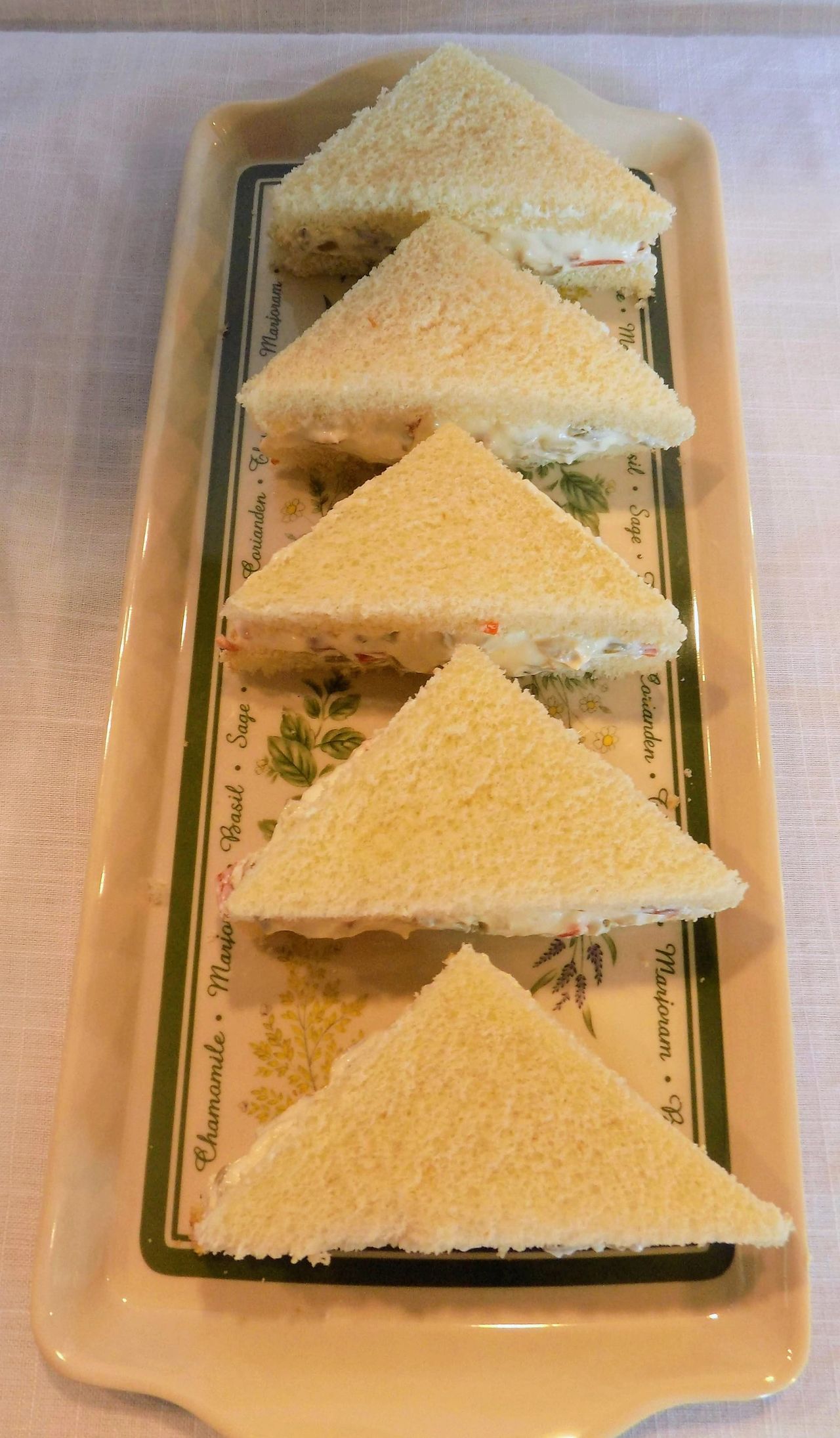Olive Cream Cheese Finger Sandwiches