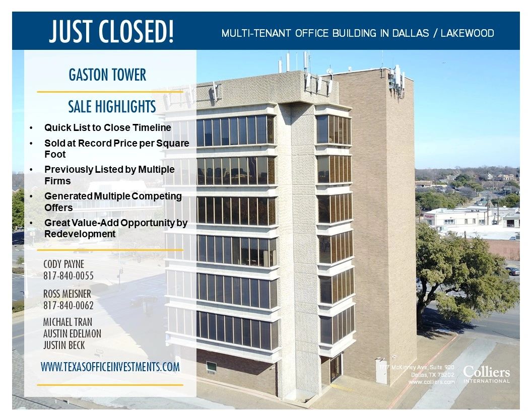 Just Closed - Gaston Tower