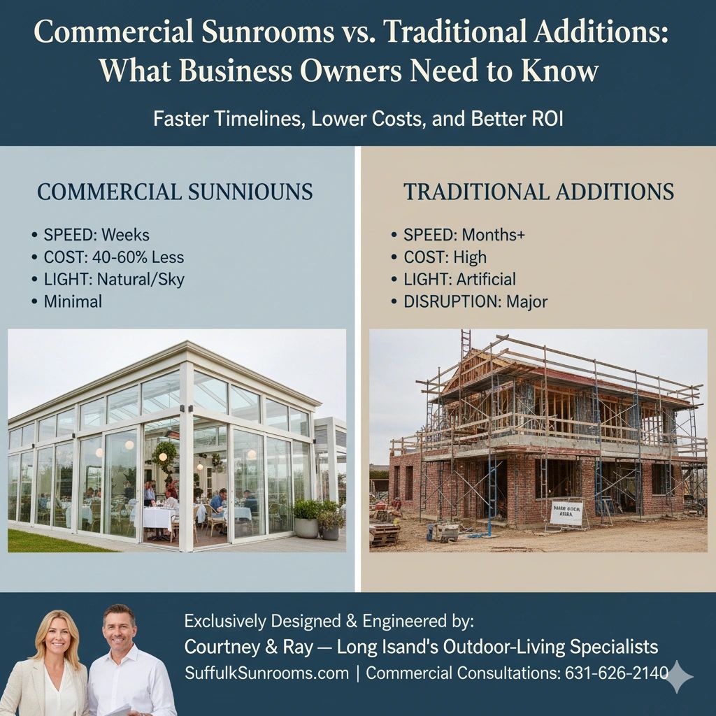 Commercial Sunrooms vs. Traditional Additions:......