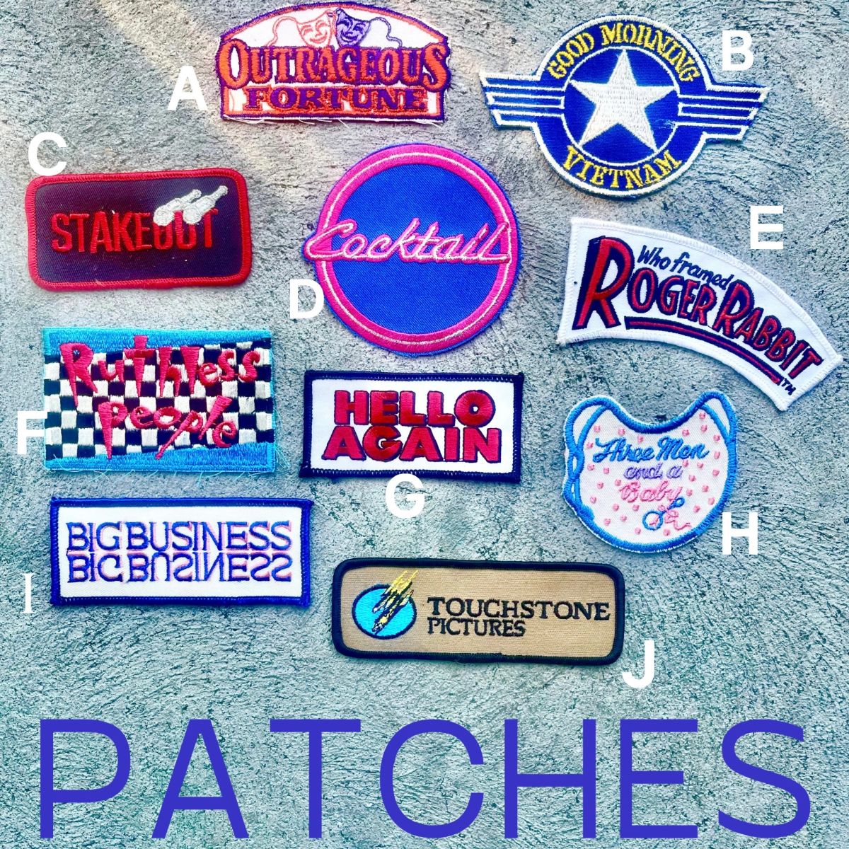 Old Movie Patches from Disney MGM Studios (Priced Per)