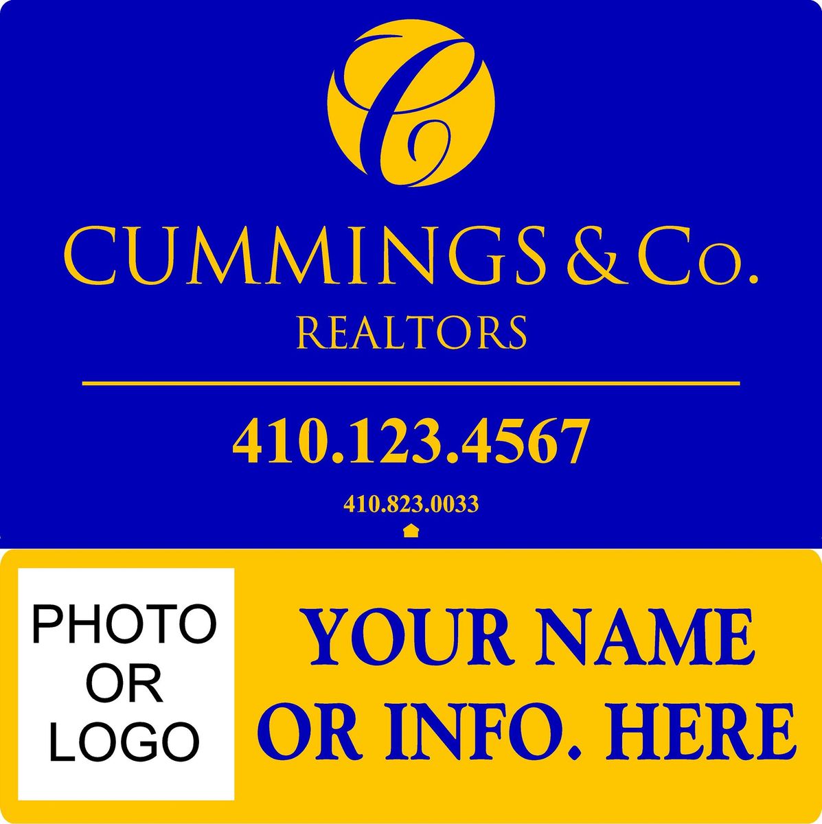 Large Aluminum Composite "All In One Sign" (with Large Rider section ...