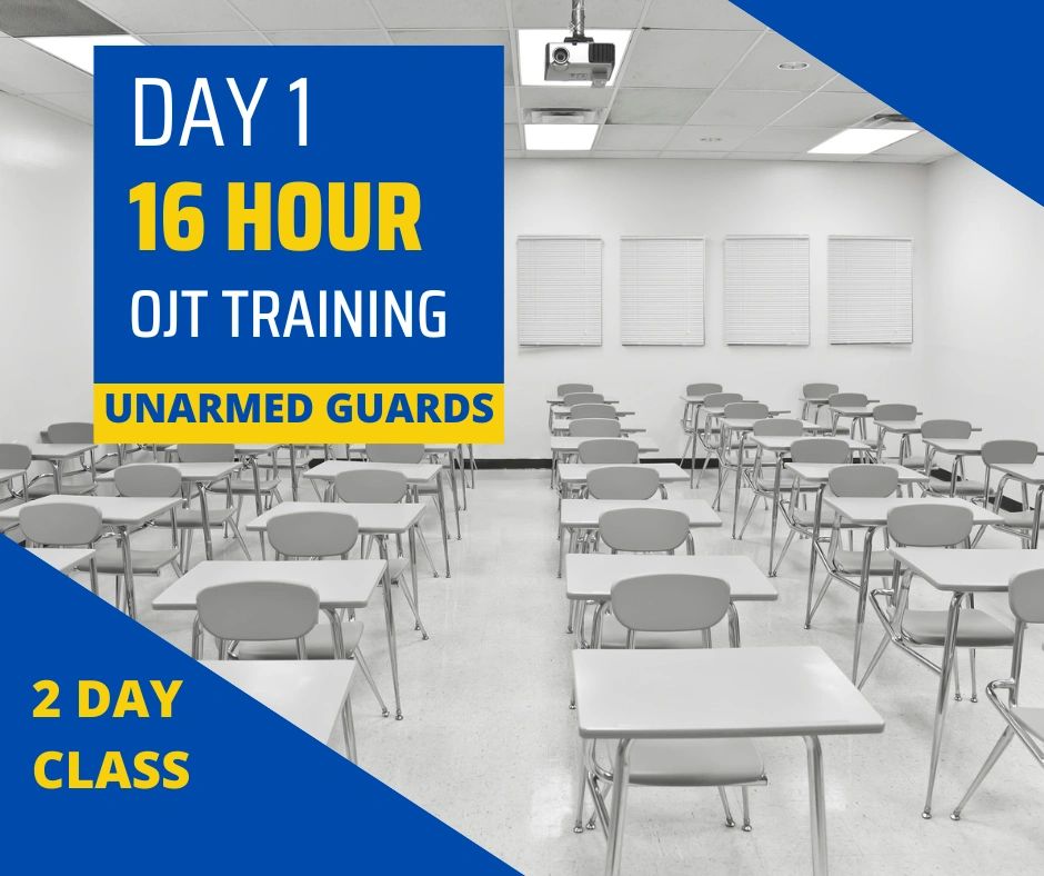 16 Hour On-The-Job Training (OTJ) ((1-On-1)) 2-Day Class