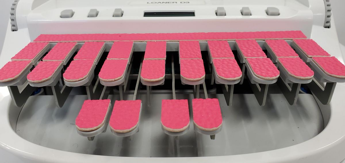 Faux Leather Key Pads--Hot Pink