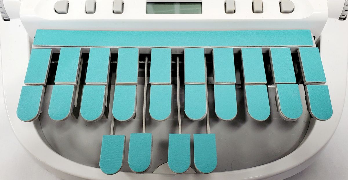 Faux Leather Keypads - Aqua Blue