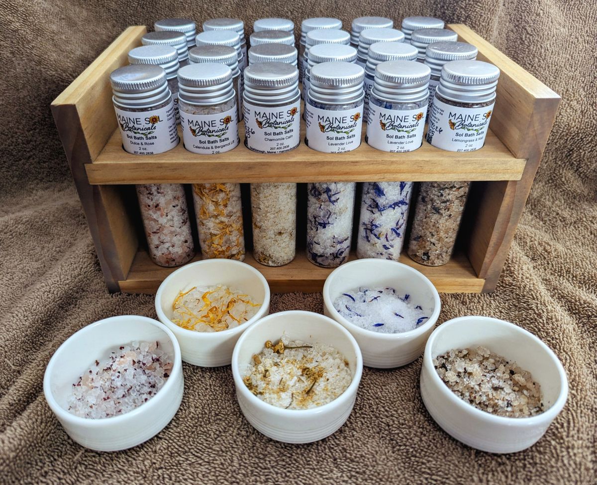 Sol Spa Salts with organic herbs & oil